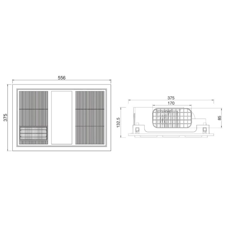 Sirocco - Ceramic Bathroom Fan Heater - OTC Tiles & Bathroom
